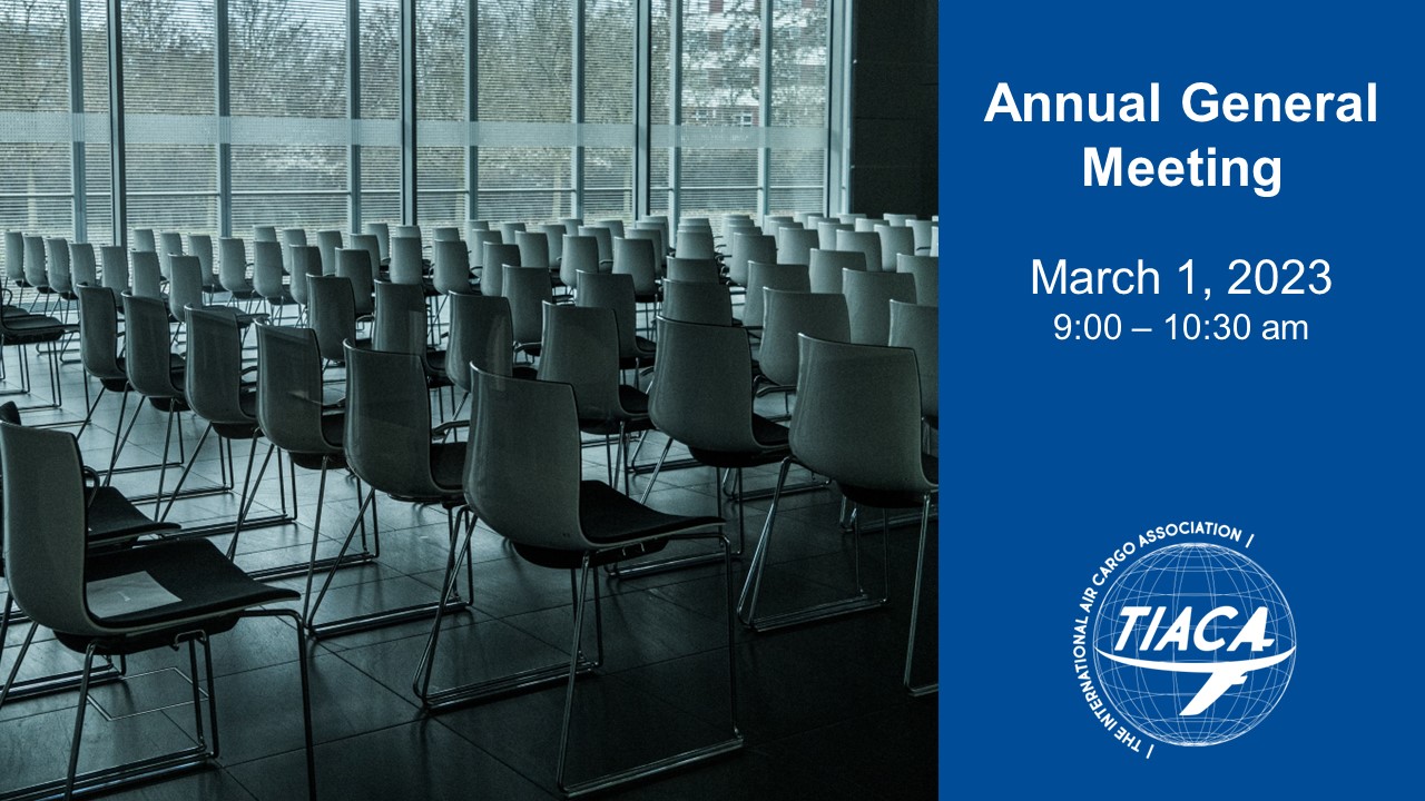 AGM Attendance Confirmation – The International Air Cargo Association